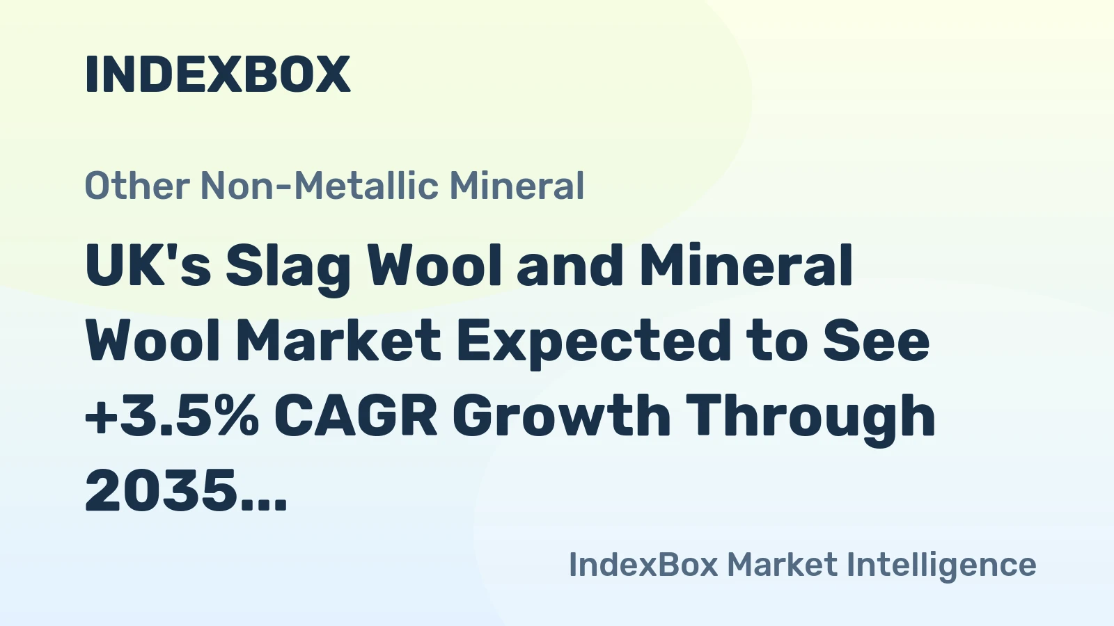 UK's Slag Wool and Mineral Wool Market Expected to See +3.5% CAGR Growth Through 2035