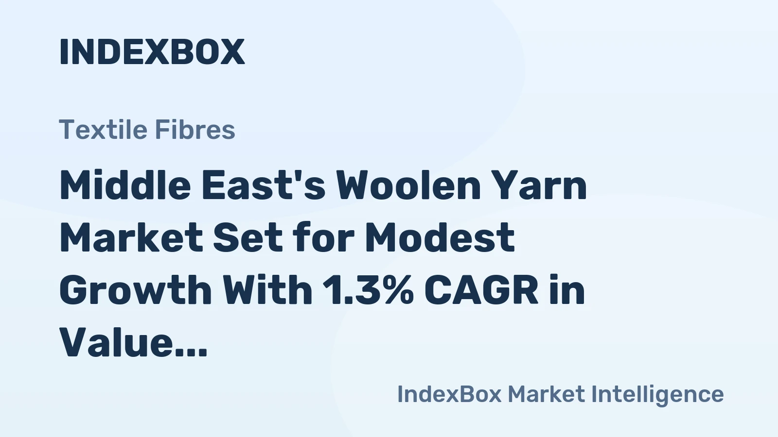 Middle East's Woolen Yarn Market Set for Modest Growth With 1.3% CAGR in Value
