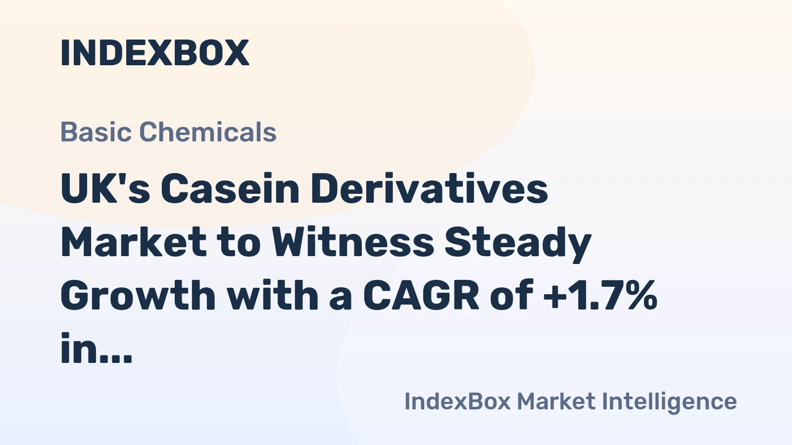 UK's Casein Derivatives Market to Witness Steady Growth with a CAGR of +1.7% in Volume and +3.2% in Value from 2024 to 2035