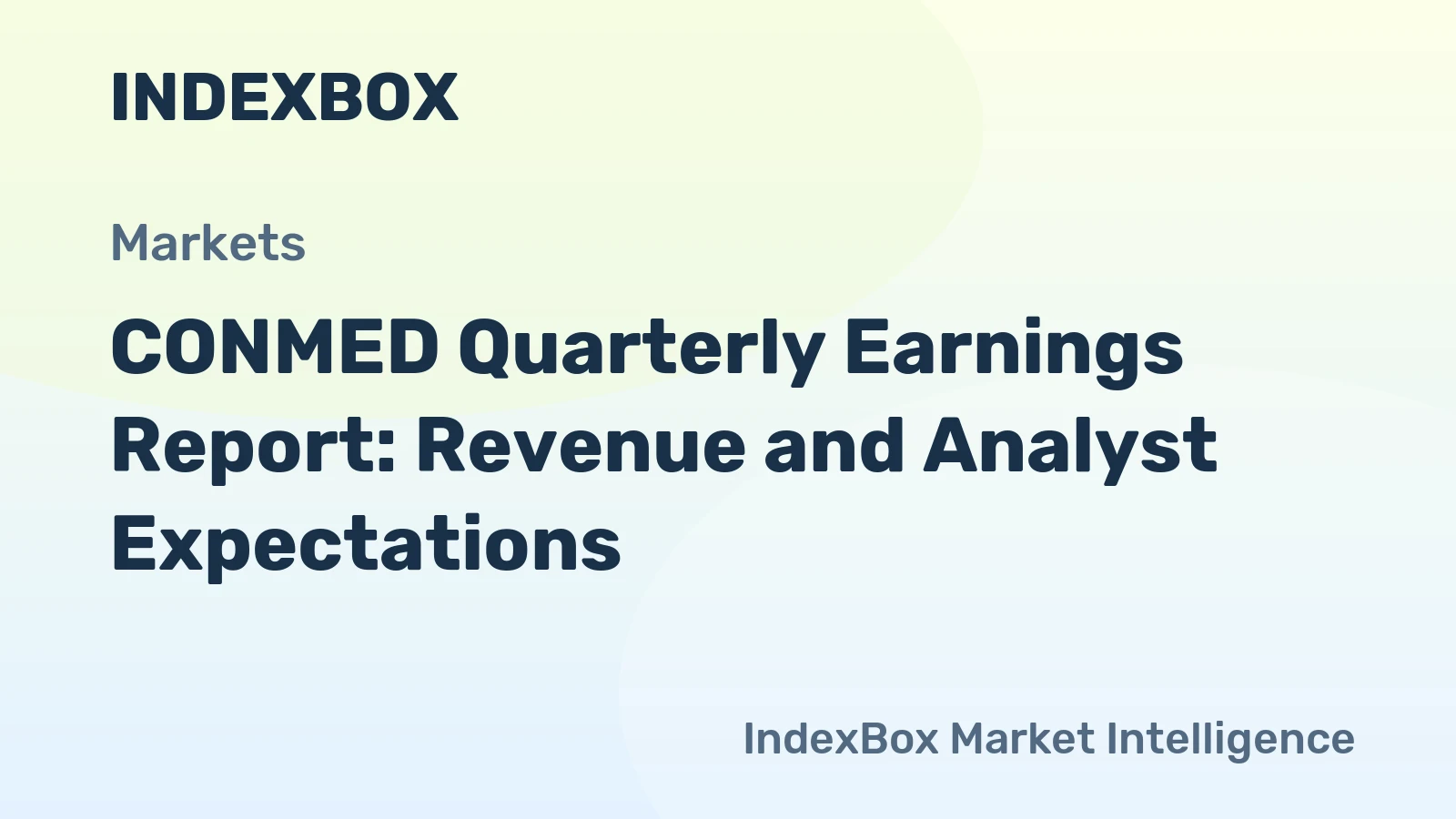 CONMED Quarterly Earnings Report: Revenue and Analyst Expectations