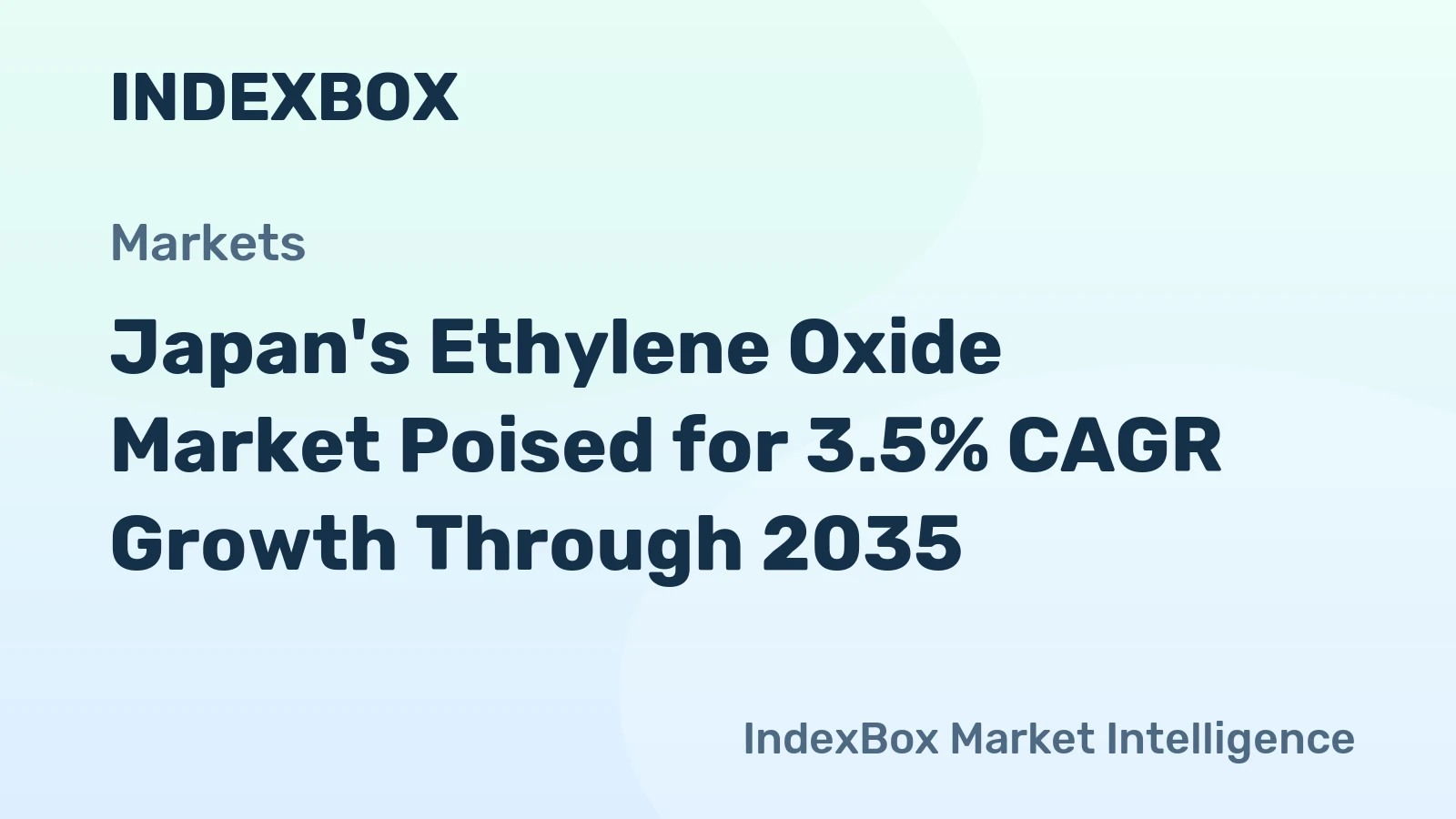 Japan's Ethylene Oxide Market Poised for 3.5% CAGR Growth Through 2035
