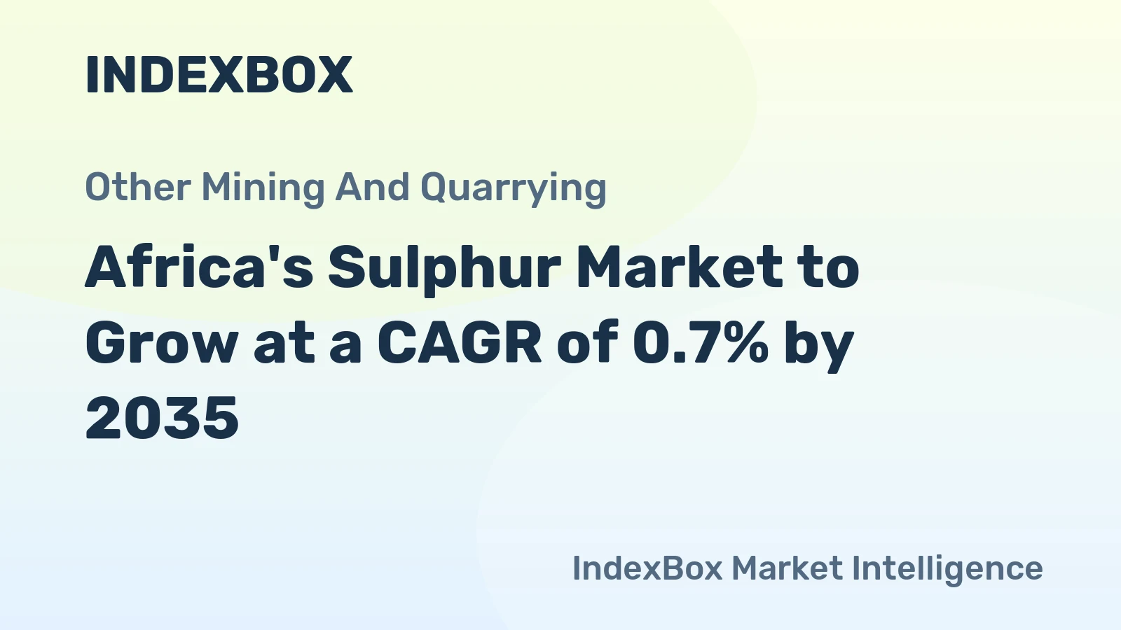 Africa's Sulphur Market to Grow at a CAGR of 0.7% by 2035