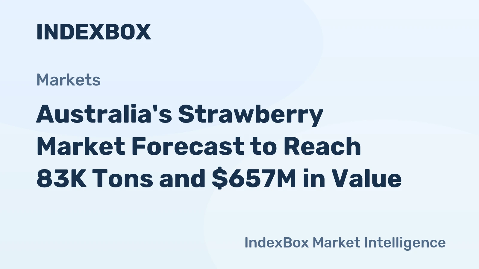 Australia's Strawberry Market Forecast to Reach 83K Tons and $657M in Value