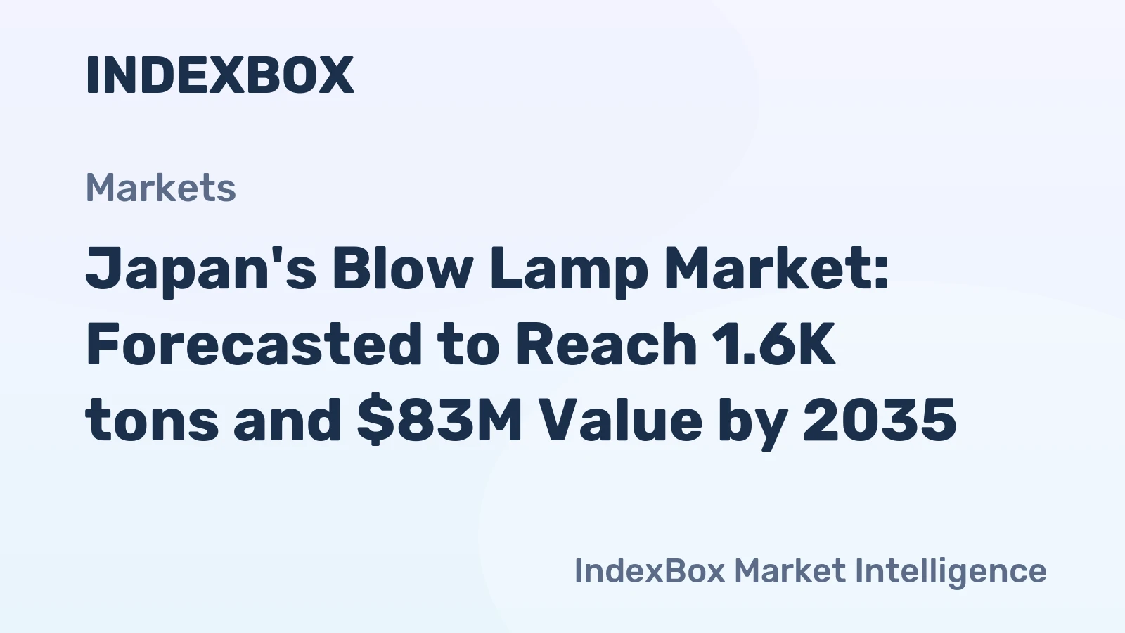 Japan's Blow Lamp Market: Forecasted to Reach 1.6K tons and $83M Value by 2035