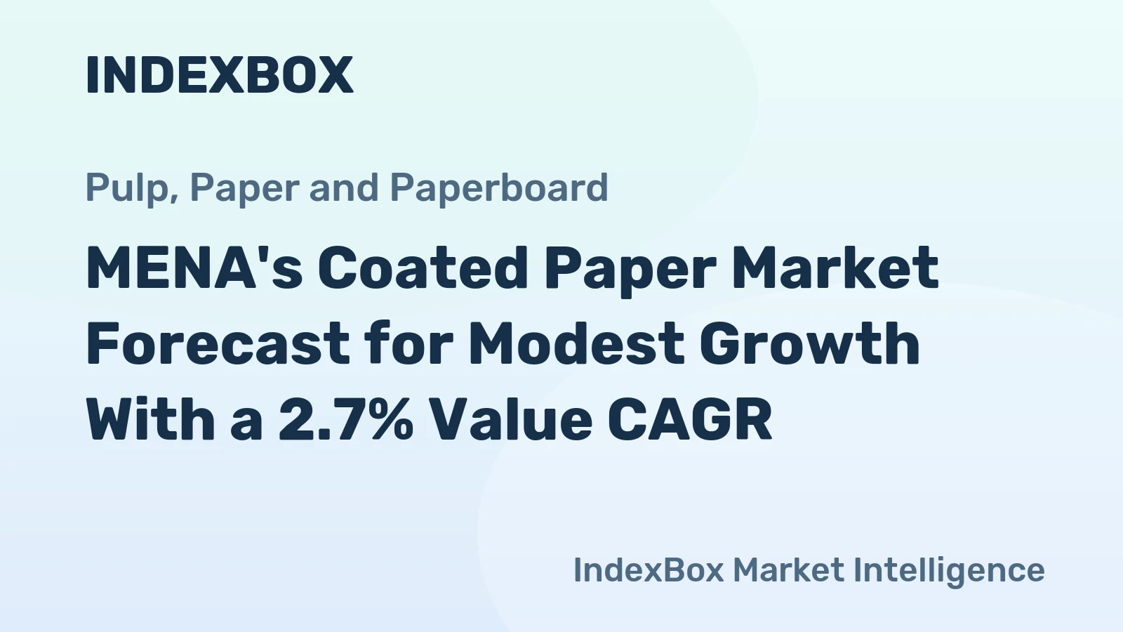 MENA's Coated Paper Market Forecast for Modest Growth With a 2.7% Value CAGR