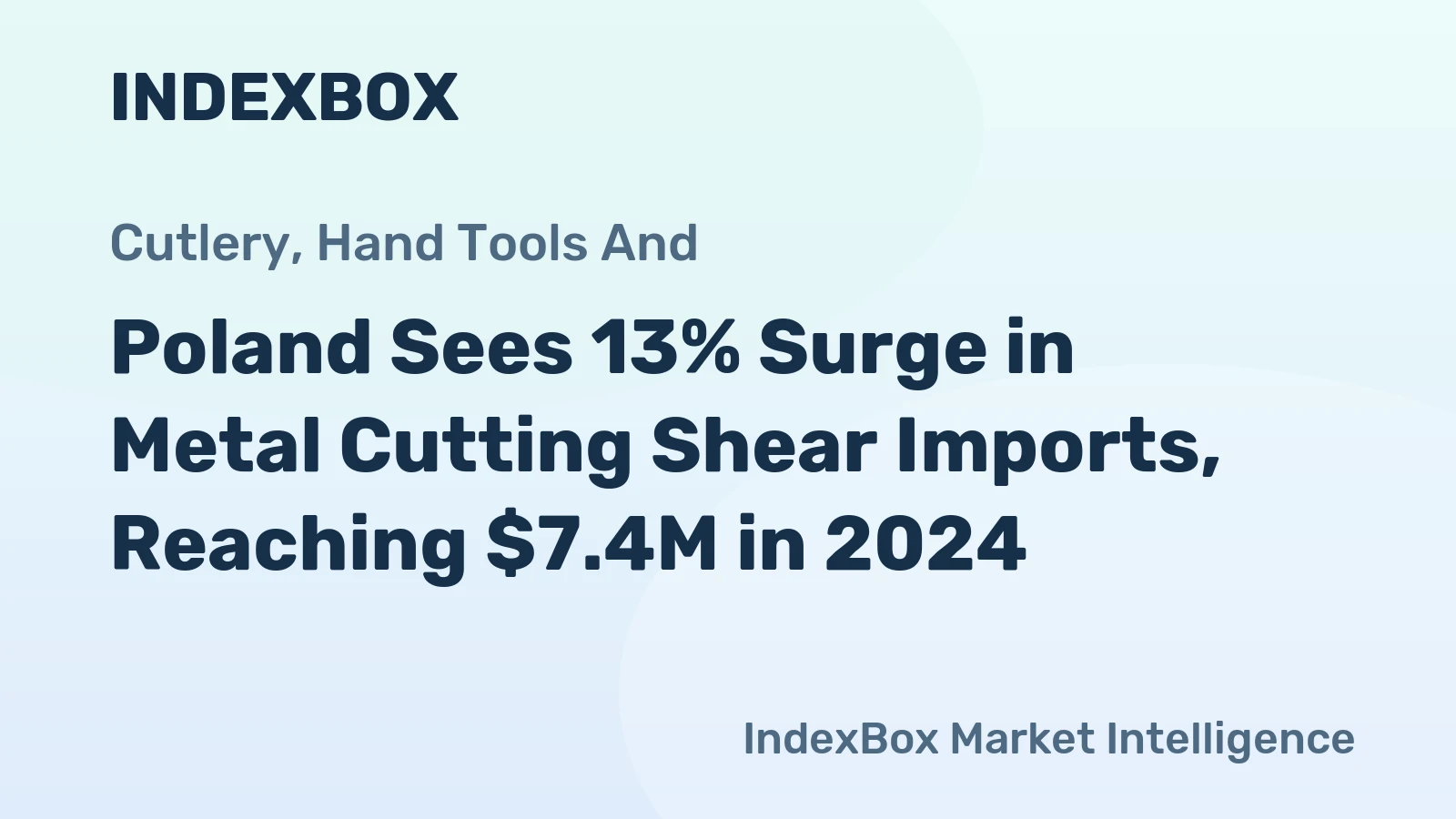Poland Sees 13% Surge in Metal Cutting Shear Imports, Reaching $7.4M in 2024