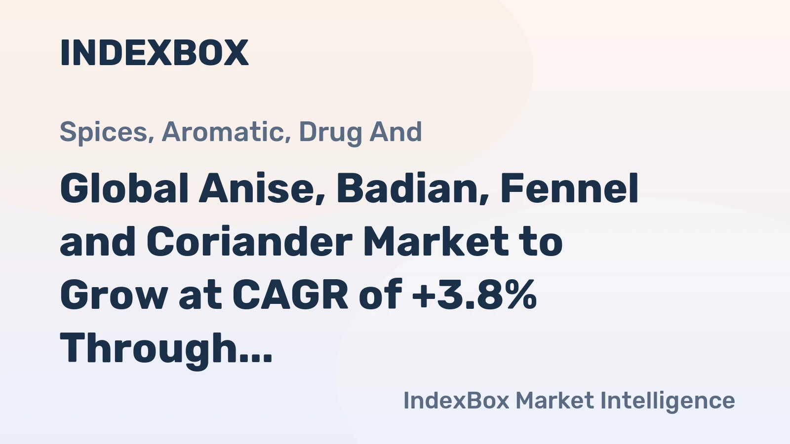 Global Anise, Badian, Fennel and Coriander Market to Grow at CAGR of +3.8% Through 2035
