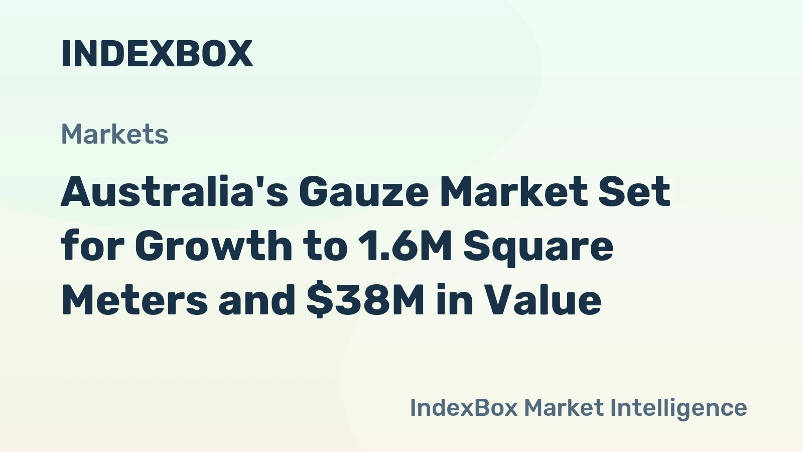 Australia's Gauze Market Set for Growth to 1.6M Square Meters and $38M in Value
