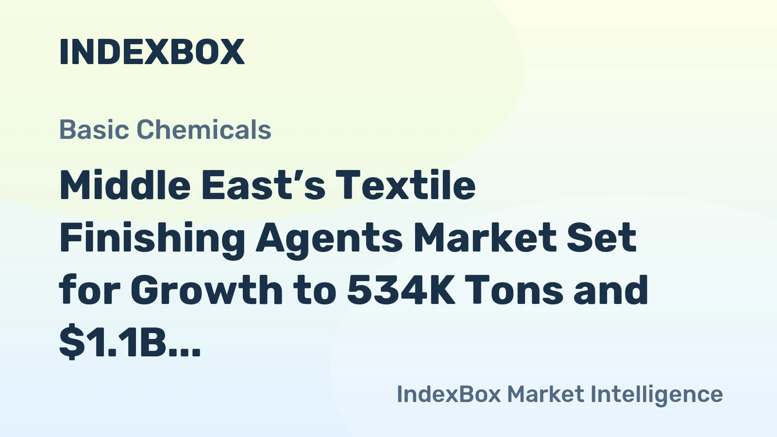 Middle East’s Textile Finishing Agents Market Set for Growth to 534K Tons and $1.1B in Value