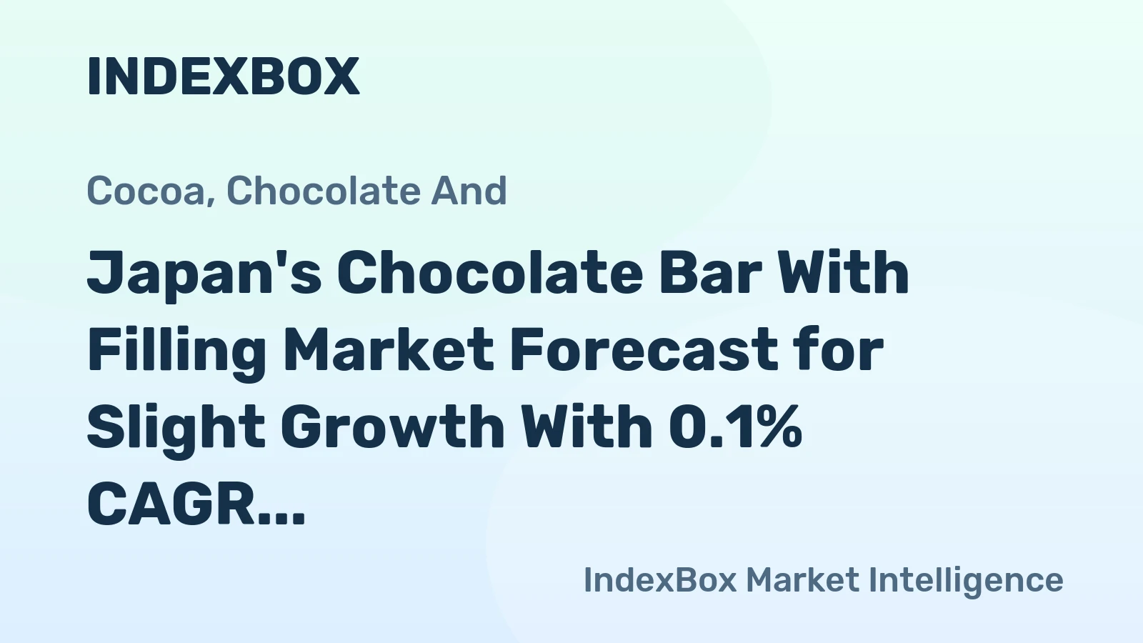 Japan's Chocolate Bar With Filling Market Forecast for Slight Growth With 0.1% CAGR Through 2035