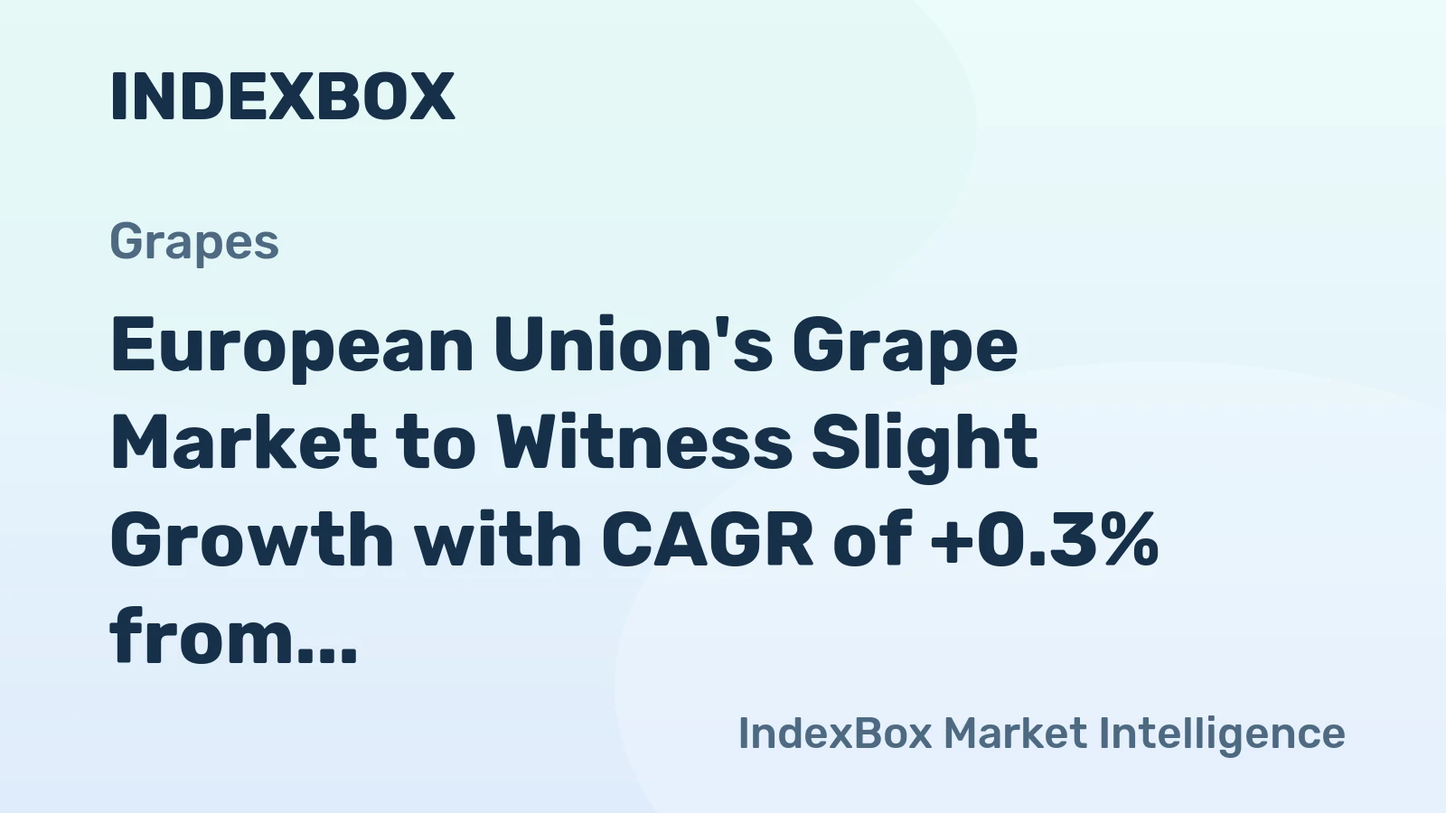 European Union's Grape Market to Witness Slight Growth with CAGR of +0.3% from 2024 to 2035