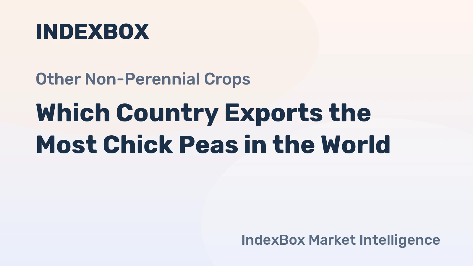 Which Country Exports the Most Chick Peas in the World?