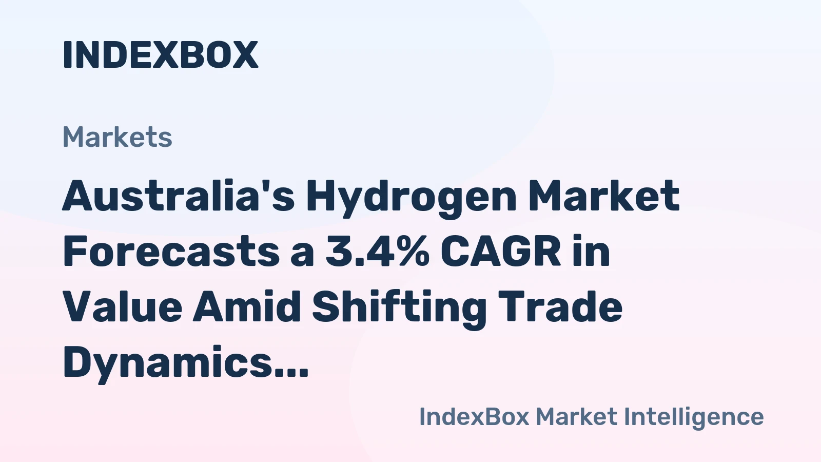 Australia's Hydrogen Market Forecasts a 3.4% CAGR in Value Amid Shifting Trade Dynamics