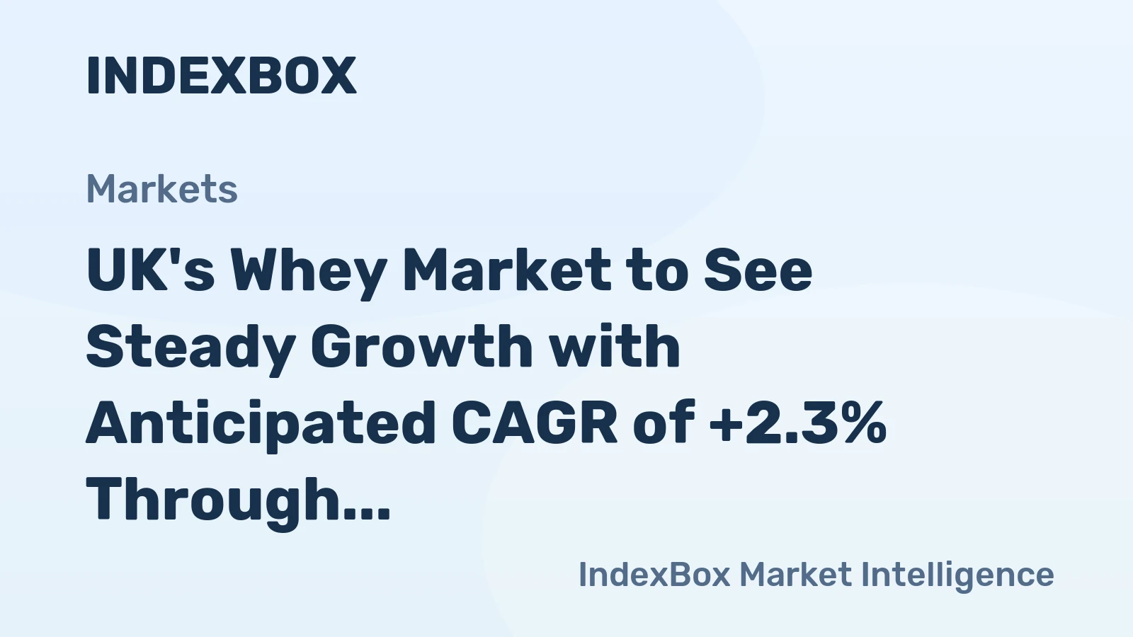 UK's Whey Market to See Steady Growth with Anticipated CAGR of +2.3% Through 2035