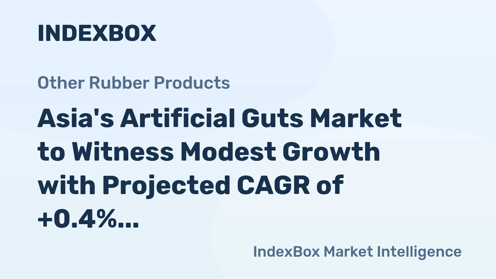 Asia's Artificial Guts Market to Witness Modest Growth with Projected CAGR of +0.4% from 2024 to 2035