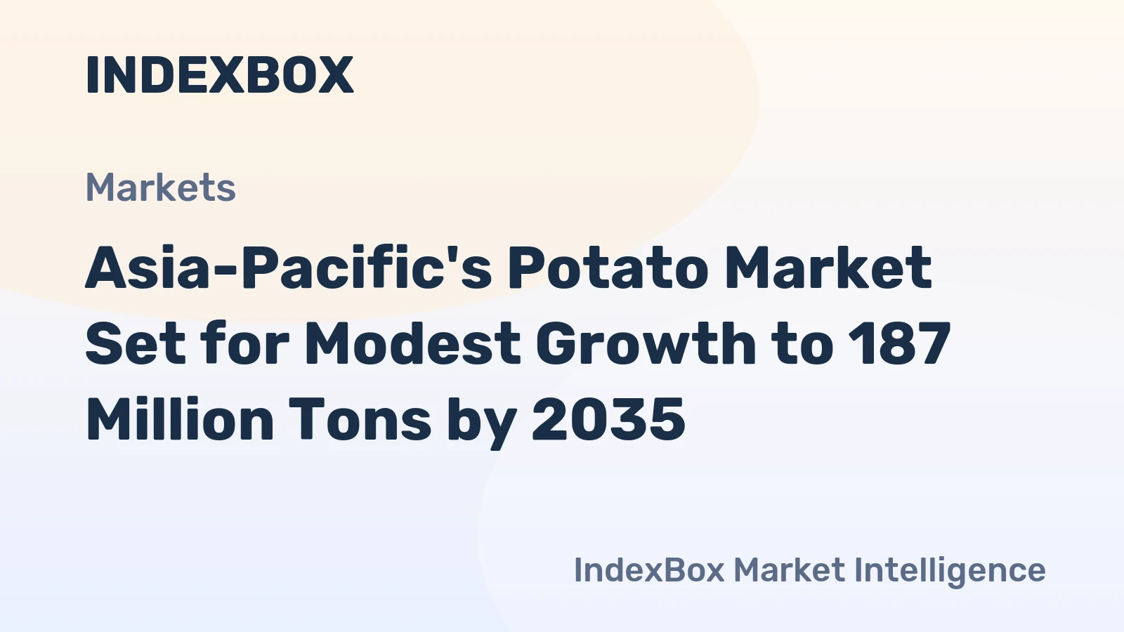 Asia-Pacific's Potato Market Set for Modest Growth to 187 Million Tons by 2035