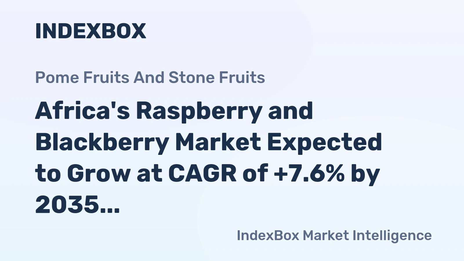 Africa's Raspberry and Blackberry Market Expected to Grow at CAGR of +7.6% by 2035