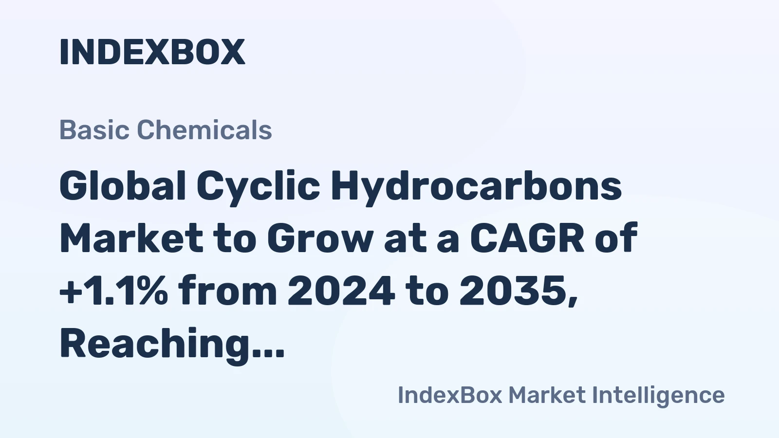 Global Cyclic Hydrocarbons Market to Grow at a CAGR of +1.1% from 2024 to 2035, Reaching $166.6B