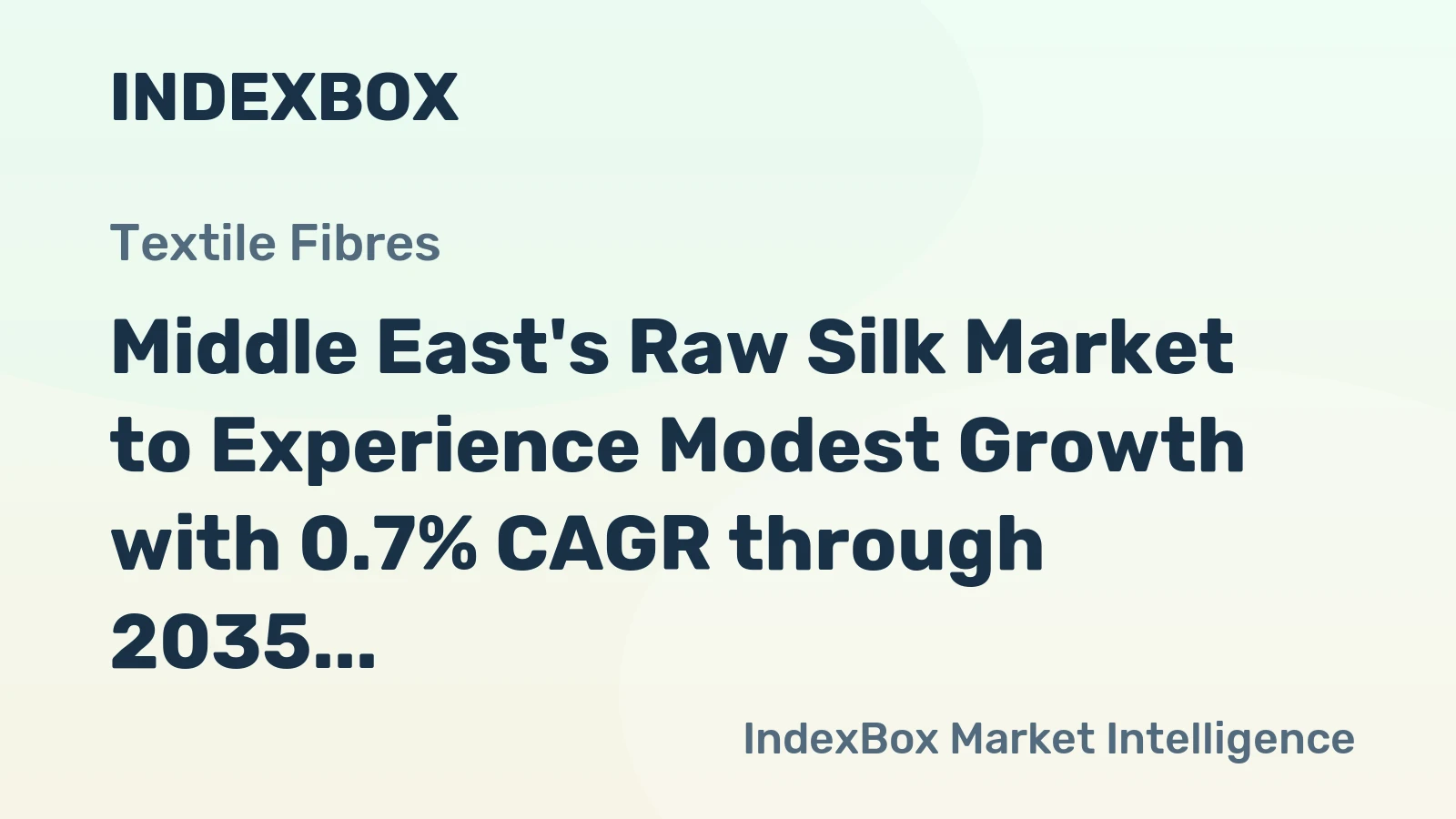 Middle East's Raw Silk Market to Experience Modest Growth with 0.7% CAGR through 2035
