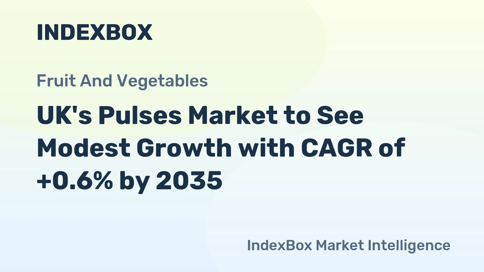 UK's Pulses Market to See Modest Growth with CAGR of +0.6% by 2035