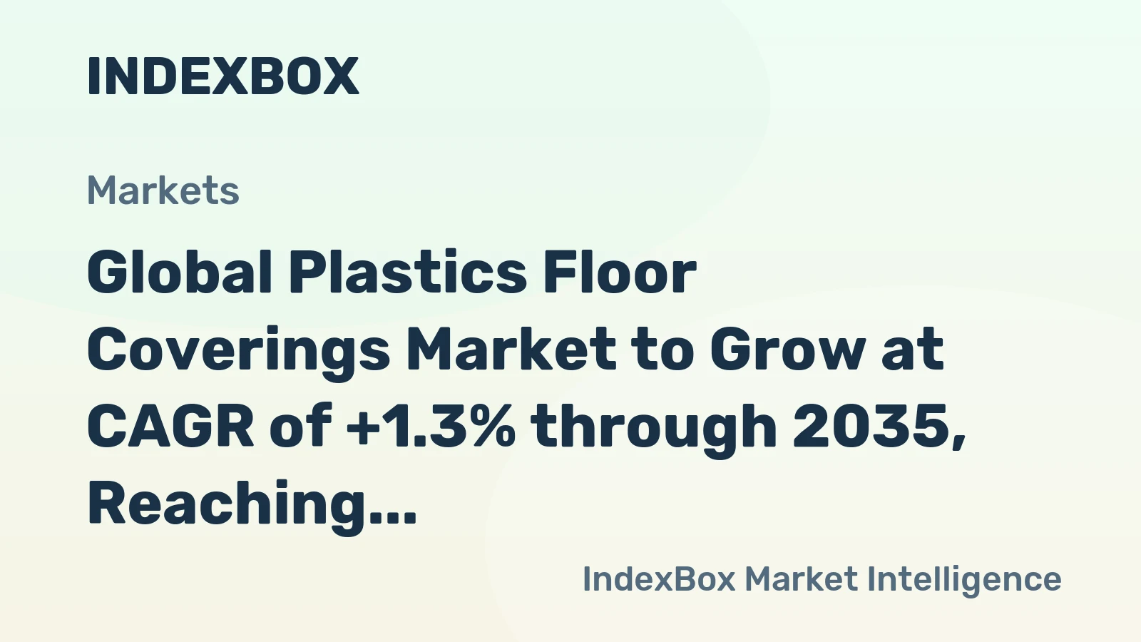 Global Plastics Floor Coverings Market to Grow at CAGR of +1.3% through 2035, Reaching $21.2B in Value