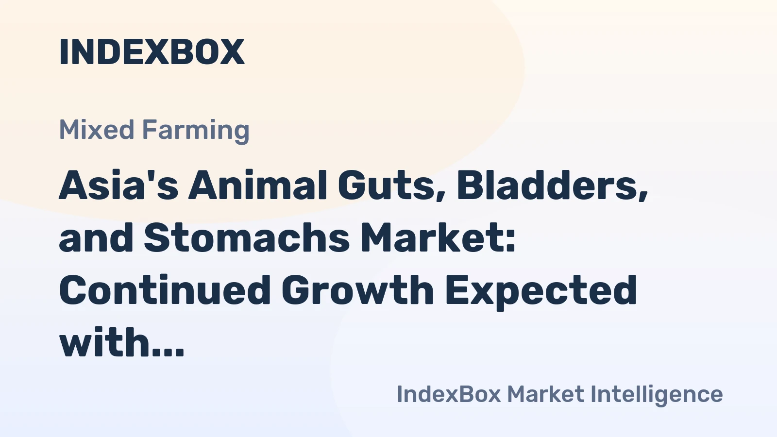 Asia's Animal Guts, Bladders, and Stomachs Market: Continued Growth Expected with Market Volume Reaching 4.3M Tons and Market Value of $36.6B by 2035