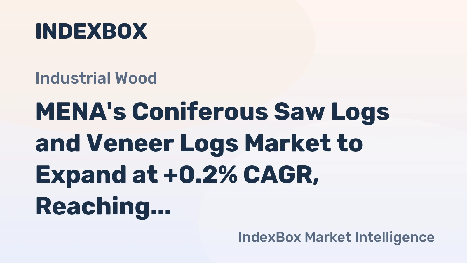 MENA's Coniferous Saw Logs and Veneer Logs Market to Expand at +0.2% CAGR, Reaching $1.7B by 2035
