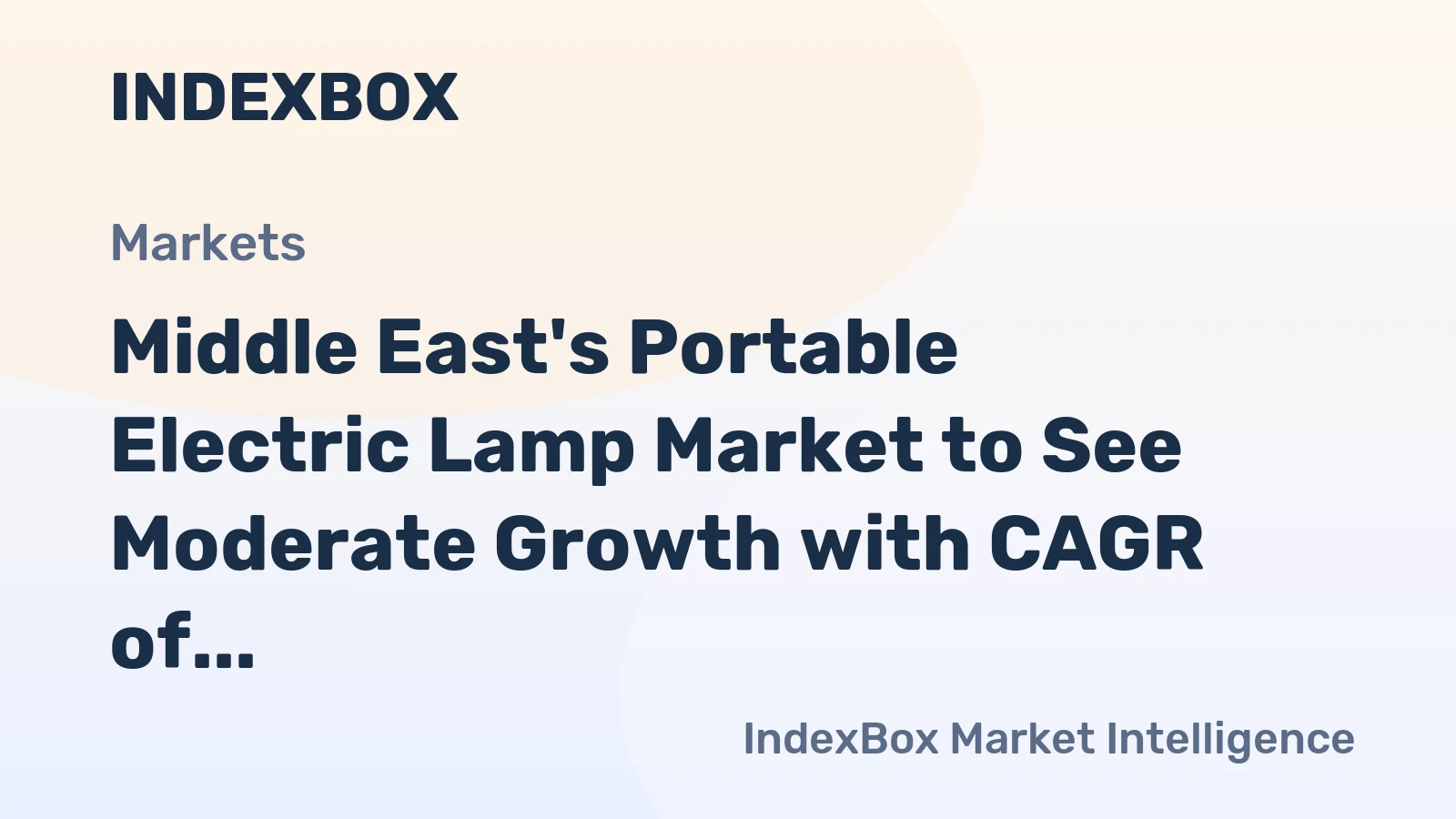 Middle East's Portable Electric Lamp Market to See Moderate Growth with CAGR of +1.2%