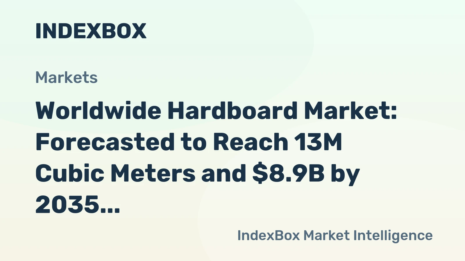 Worldwide Hardboard Market: Forecasted to Reach 13M Cubic Meters and $8.9B by 2035