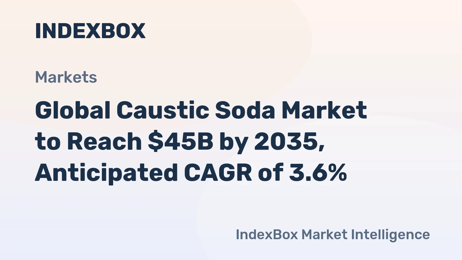 Global Caustic Soda Market to Reach $45B by 2035, Anticipated CAGR of 3.6%