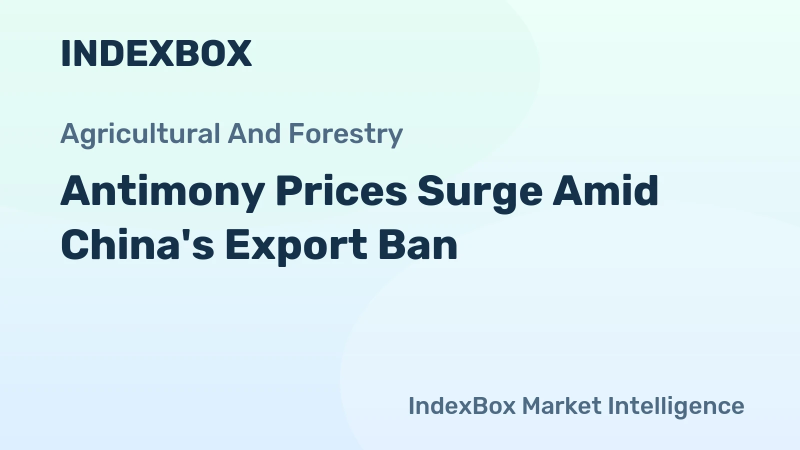 Antimony Prices Surge Amid China's Export Ban