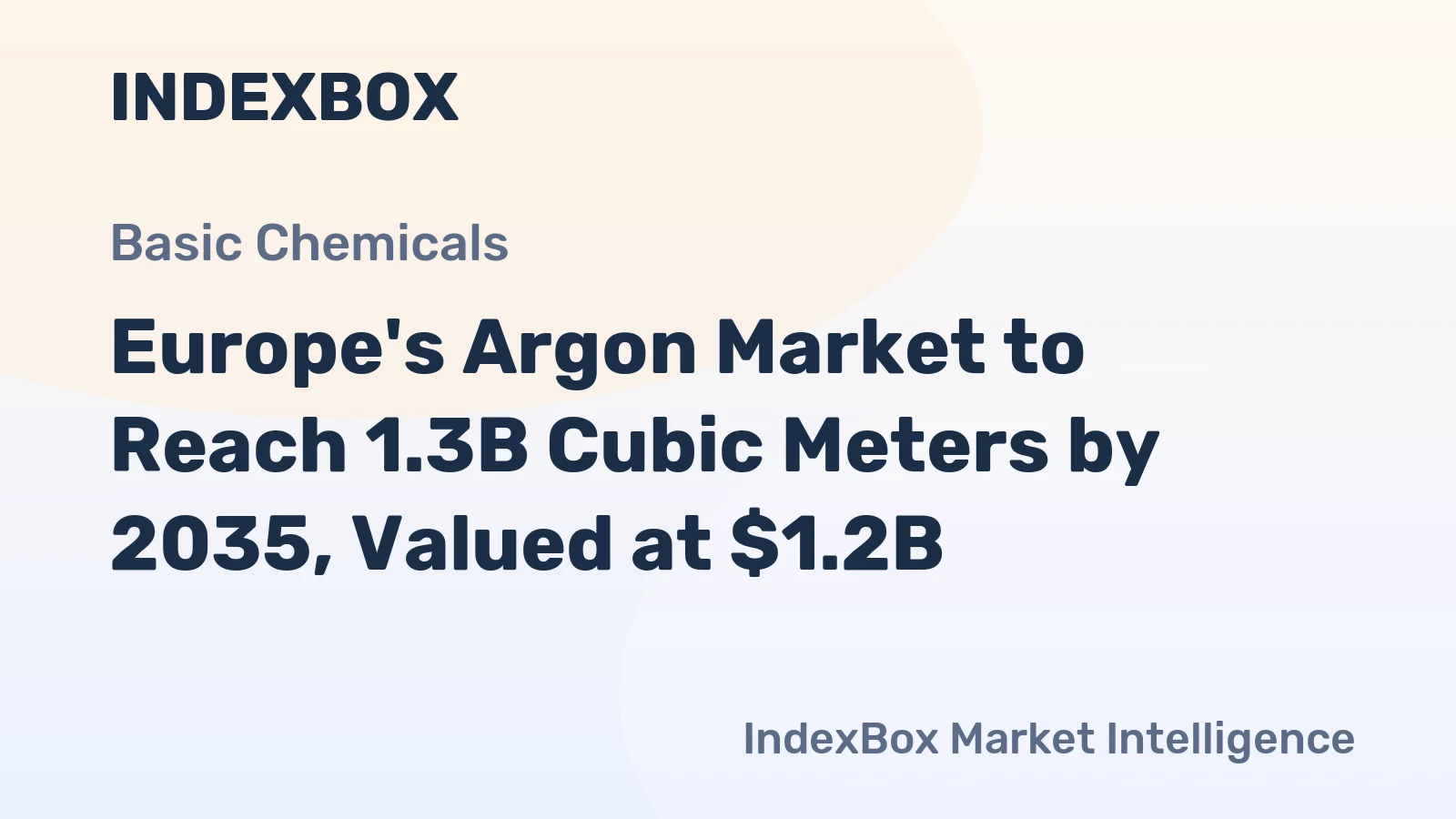 Europe's Argon Market to Reach 1.3B Cubic Meters by 2035, Valued at $1.2B
