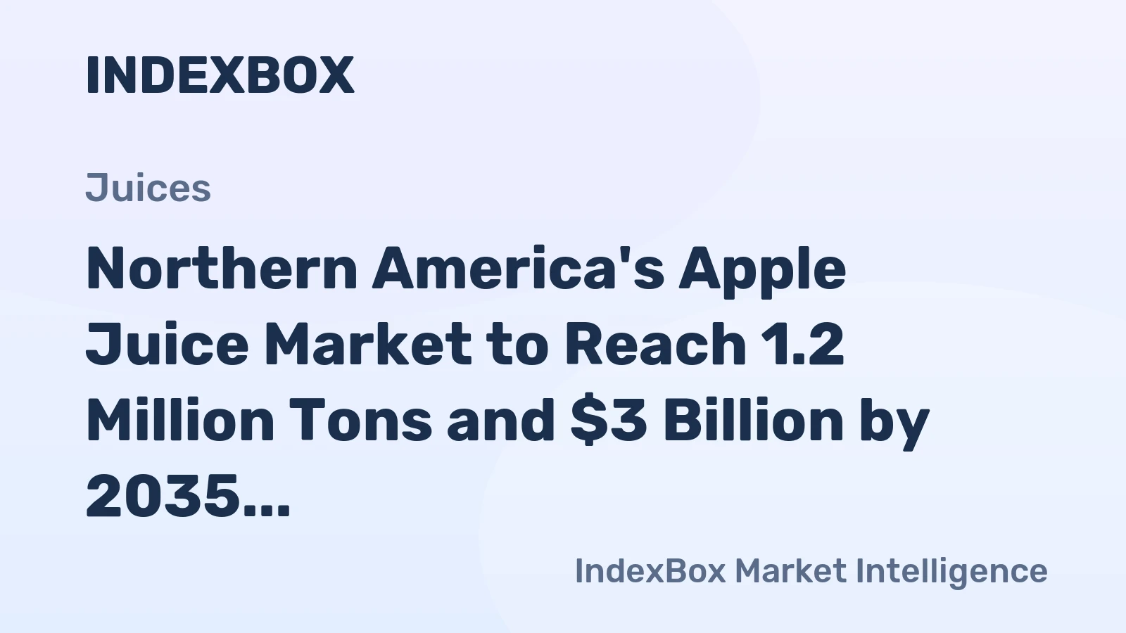 Northern America's Apple Juice Market to Reach 1.2 Million Tons and $3 Billion by 2035