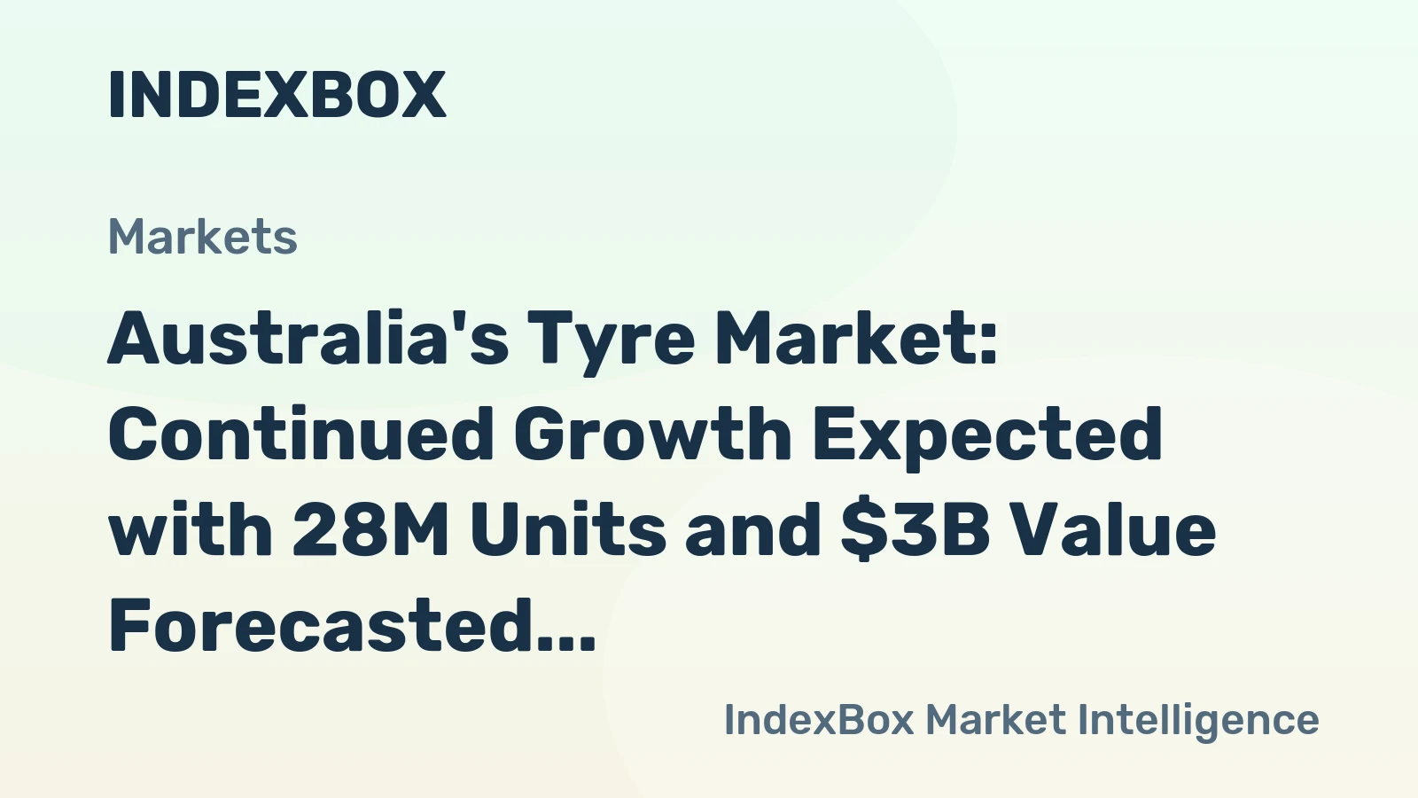 Australia's Tyre Market: Continued Growth Expected with 28M Units and $3B Value Forecasted by 2035