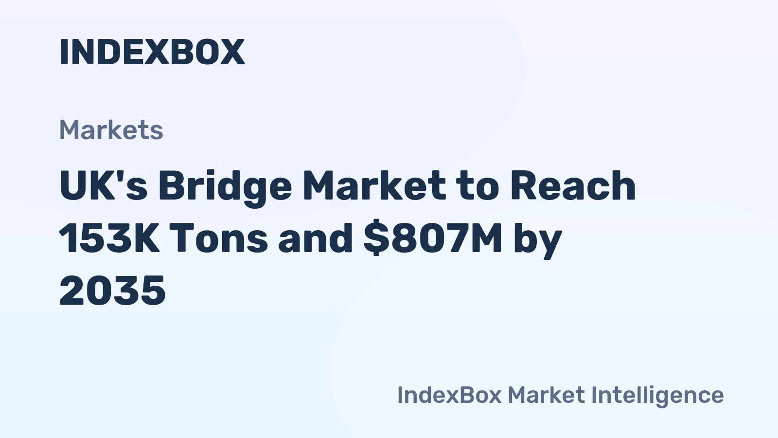 UK's Bridge Market to Reach 153K Tons and $807M by 2035