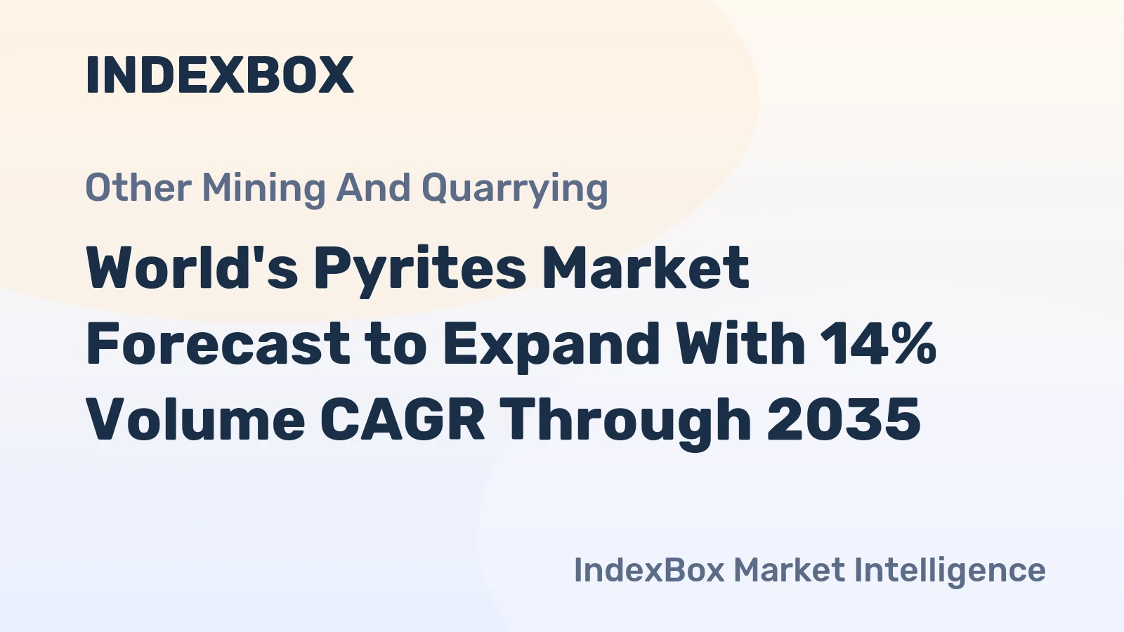World's Pyrites Market Forecast to Expand With 14% Volume CAGR Through 2035