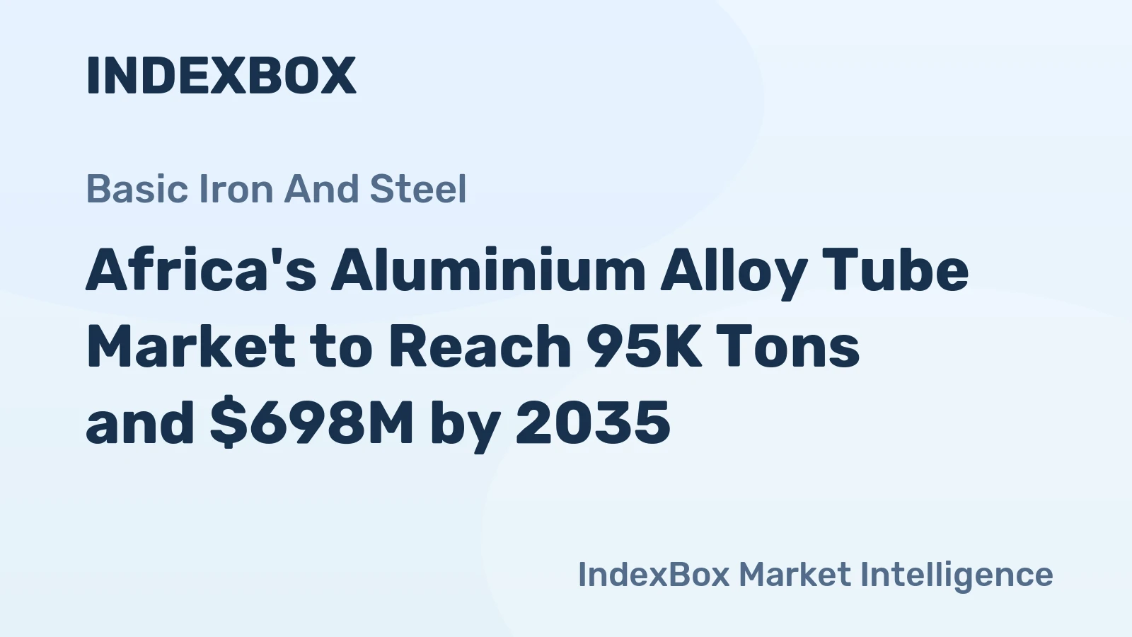 Africa's Aluminium Alloy Tube Market to Reach 95K Tons and $698M by 2035