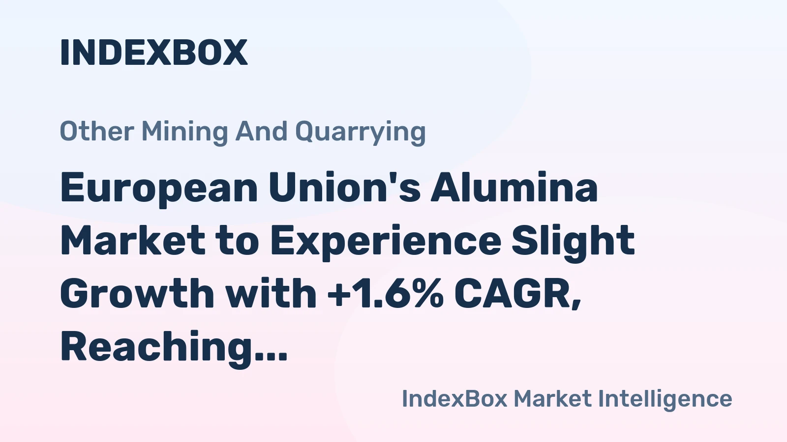 European Union's Alumina Market to Experience Slight Growth with +1.6% CAGR, Reaching $4.8B by 2035