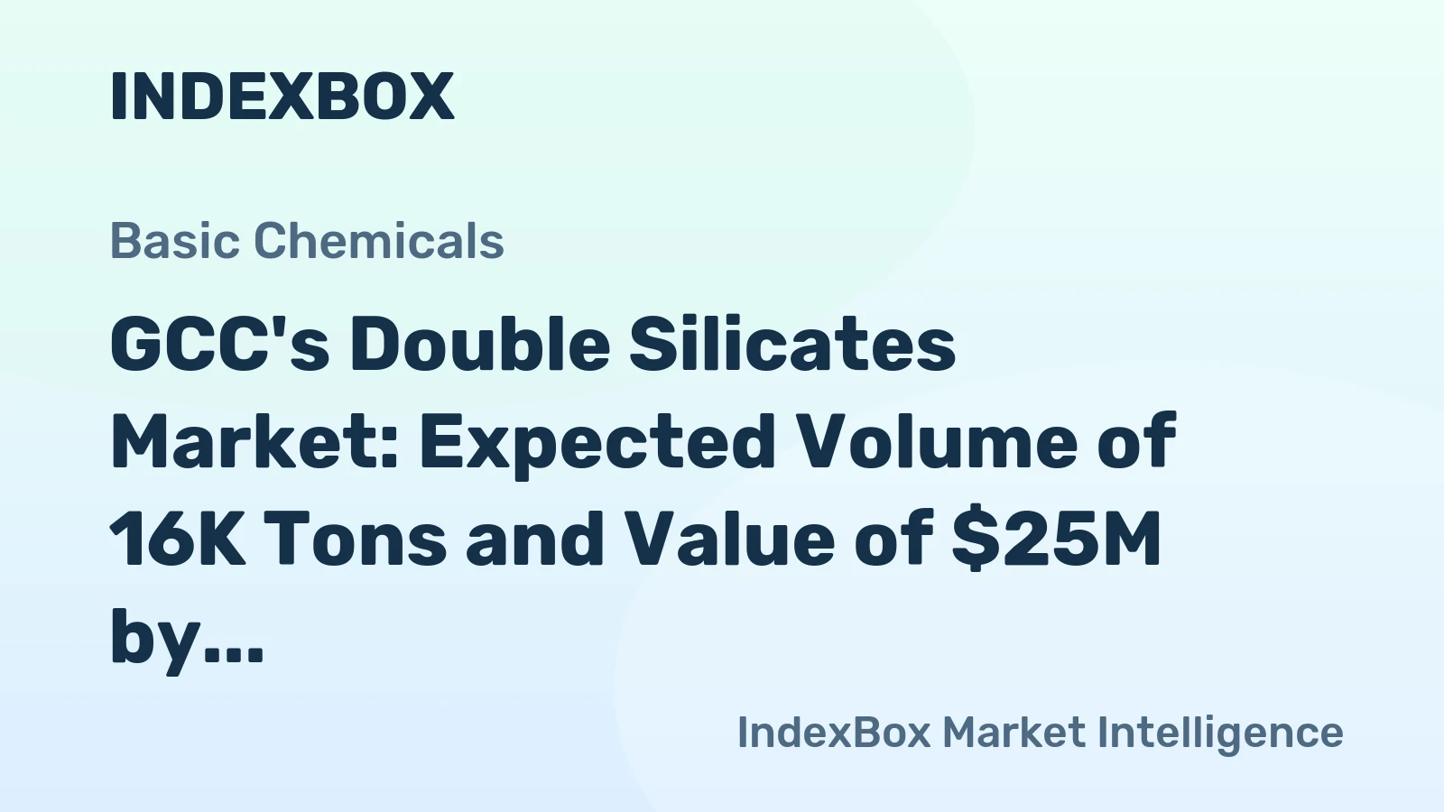 GCC's Double Silicates Market: Expected Volume of 16K Tons and Value of $25M by 2035