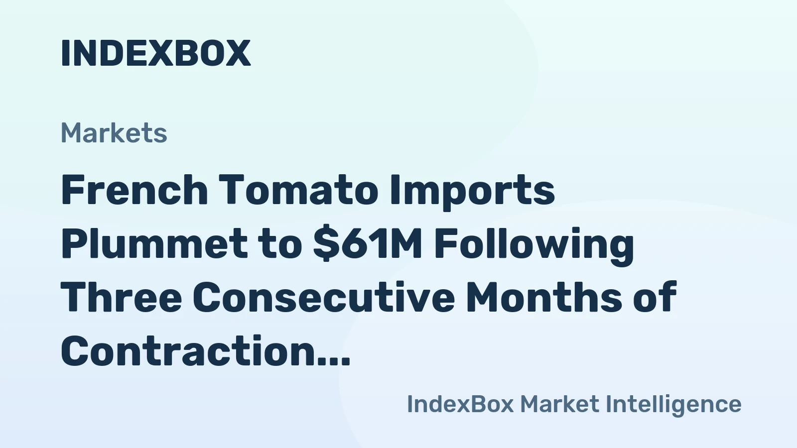 French Tomato Imports Plummet to $61M Following Three Consecutive Months of Contraction in June 2023