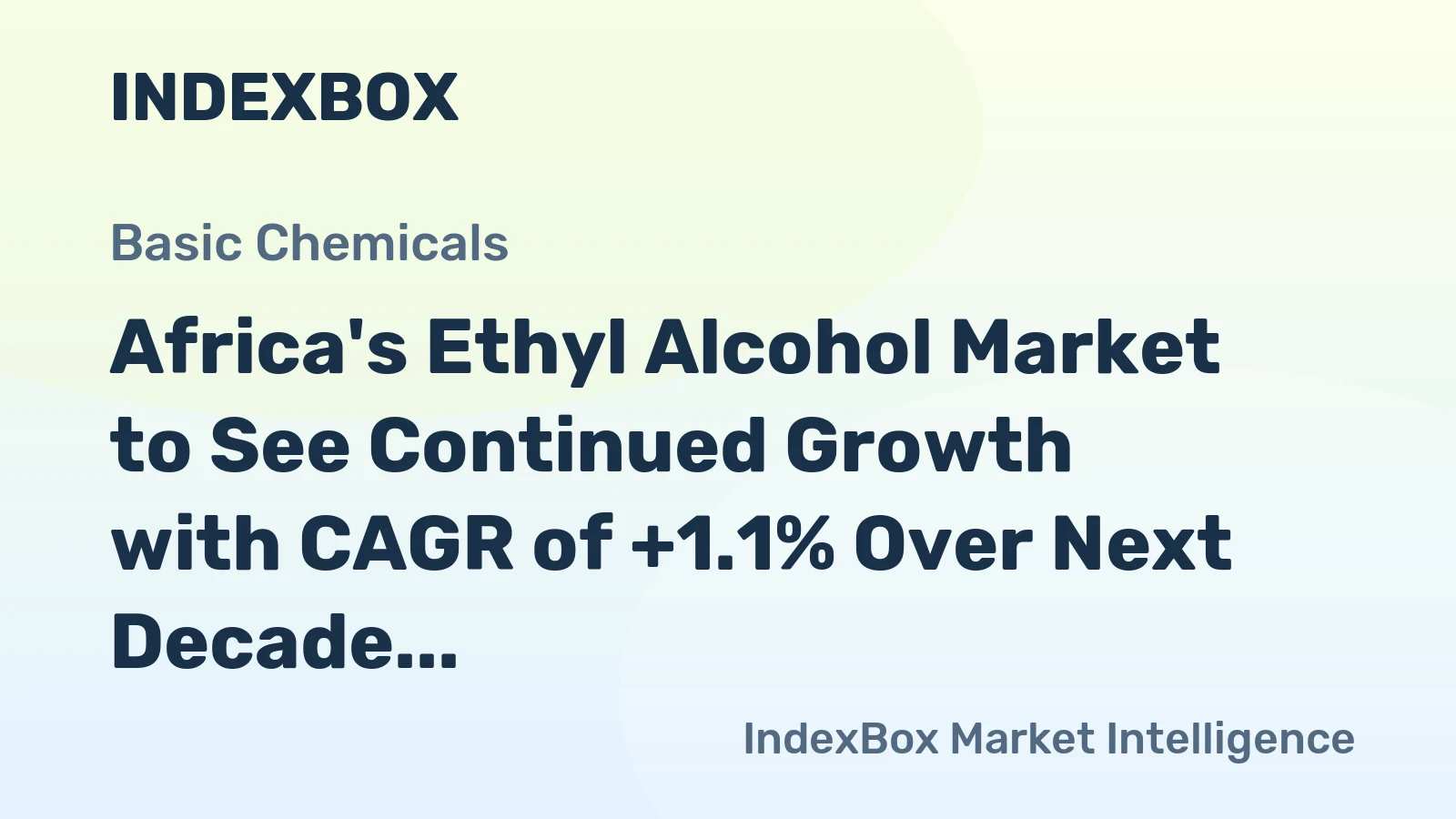 Africa's Ethyl Alcohol Market to See Continued Growth with CAGR of +1.1% Over Next Decade