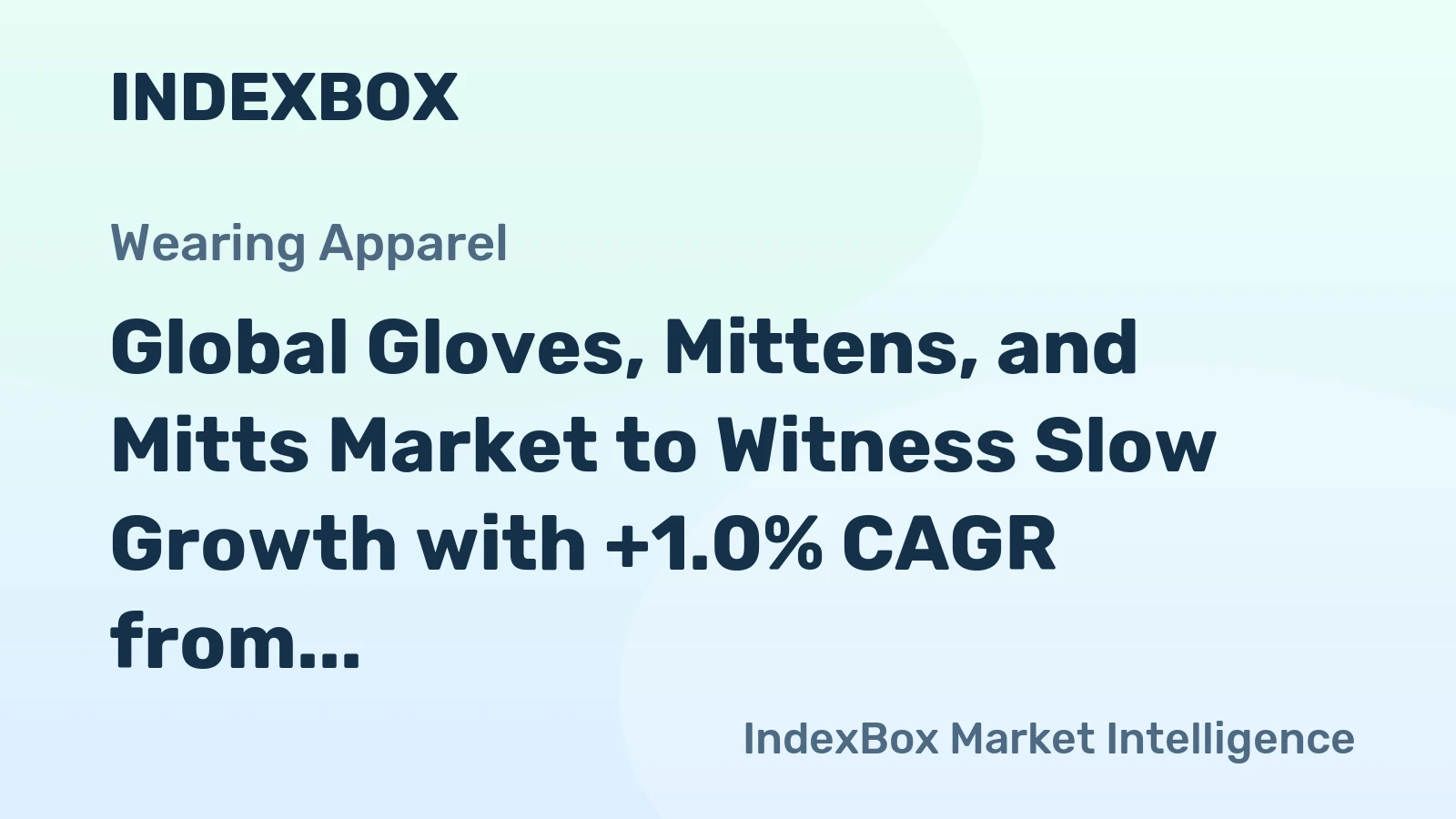 Global Gloves, Mittens, and Mitts Market to Witness Slow Growth with +1.0% CAGR from 2024 to 2035