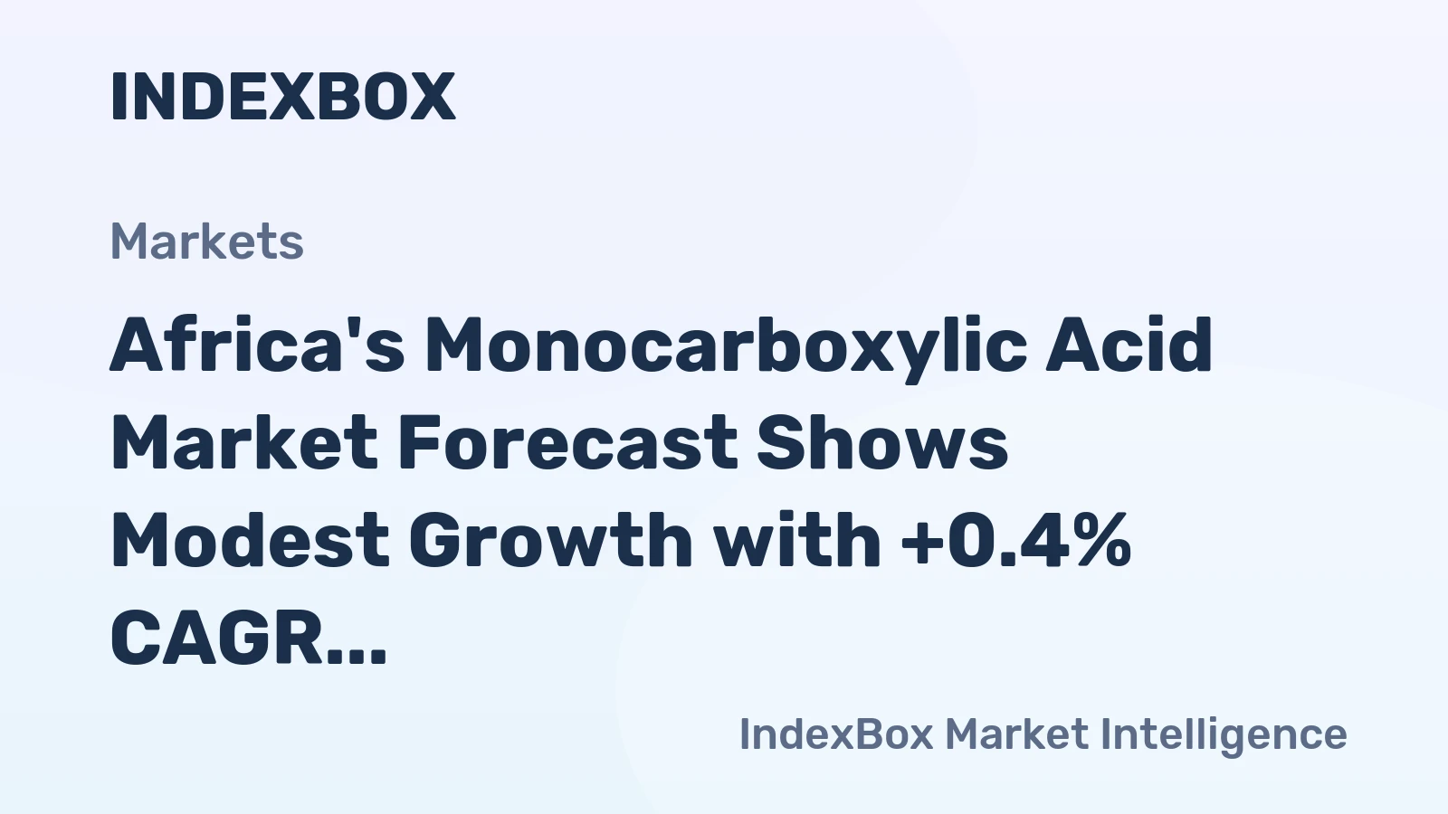 Africa's Monocarboxylic Acid Market Forecast Shows Modest Growth with +0.4% CAGR Through 2035