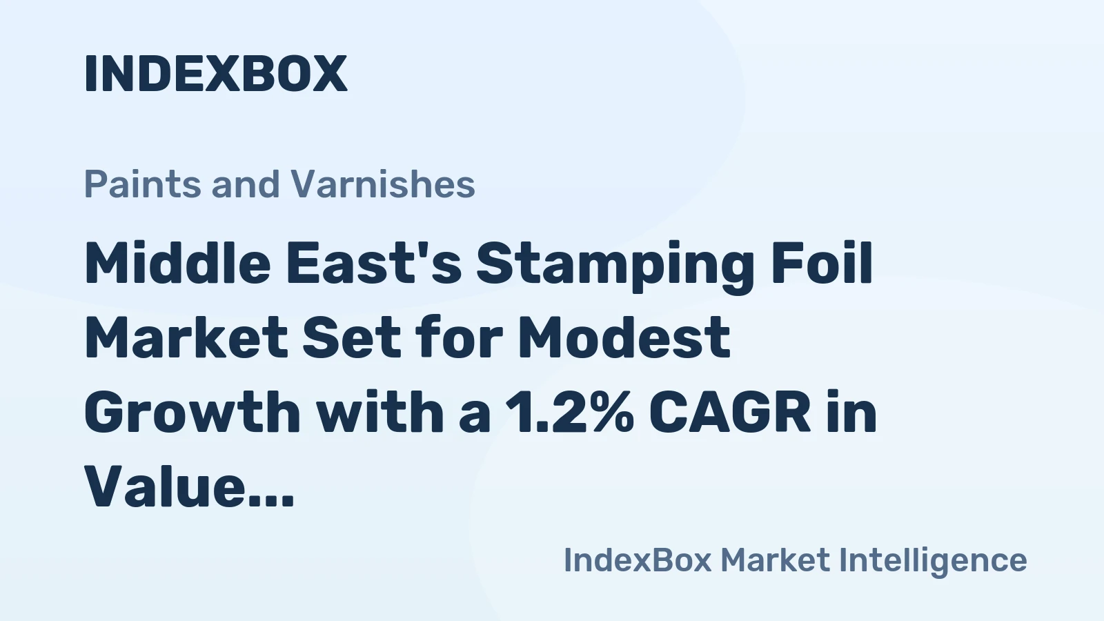 Middle East's Stamping Foil Market Set for Modest Growth with a 1.2% CAGR in Value