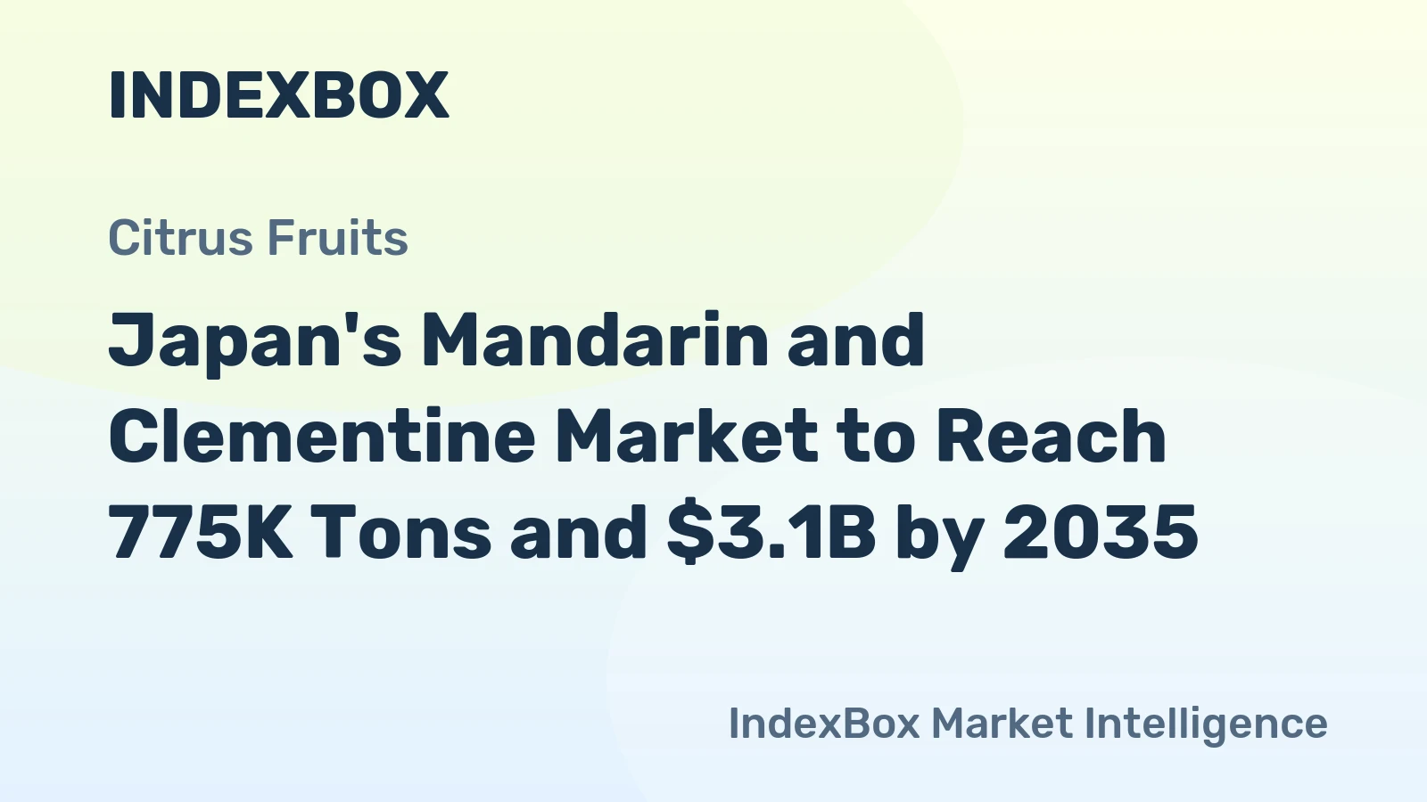 Japan's Mandarin and Clementine Market to Reach 775K Tons and $3.1B by 2035