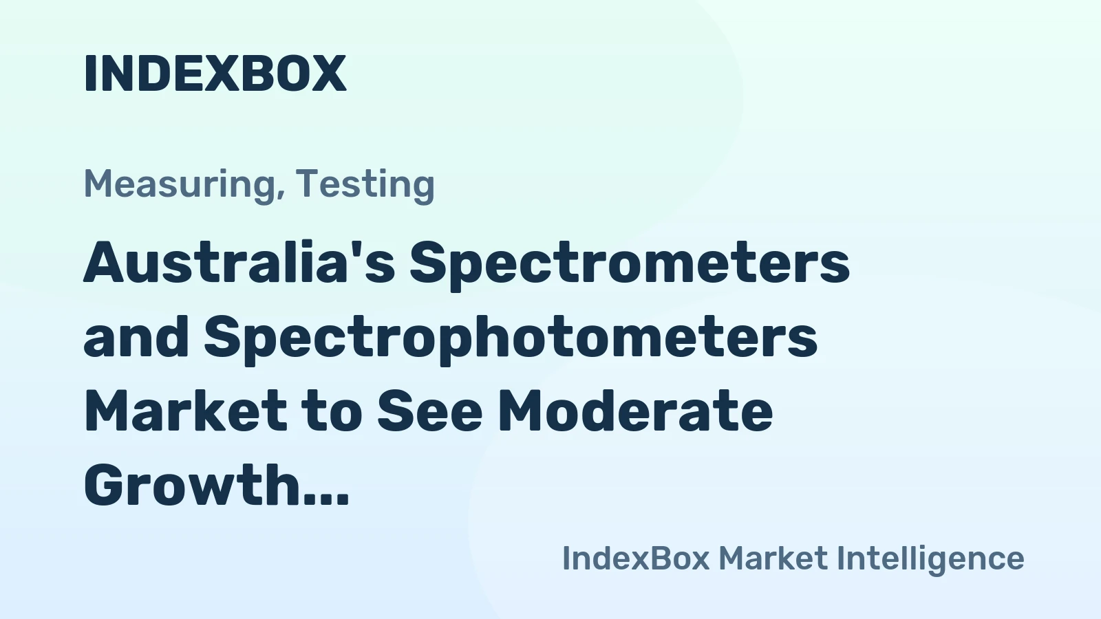 Australia's Spectrometers and Spectrophotometers Market to See Moderate Growth with +0.5% CAGR