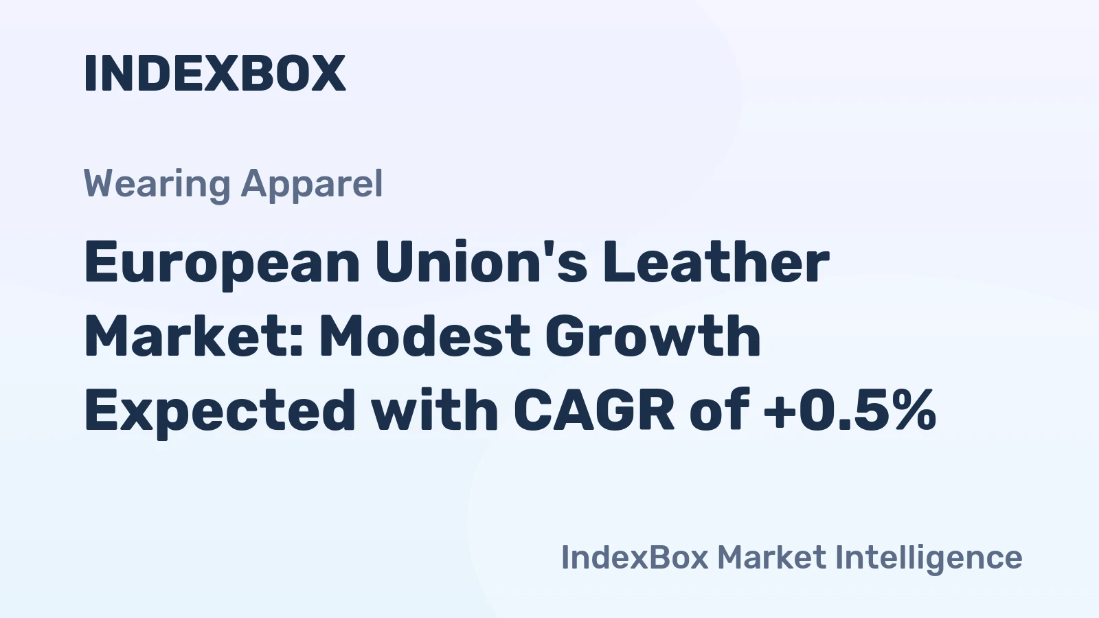 European Union's Leather Market: Modest Growth Expected with CAGR of +0.5%