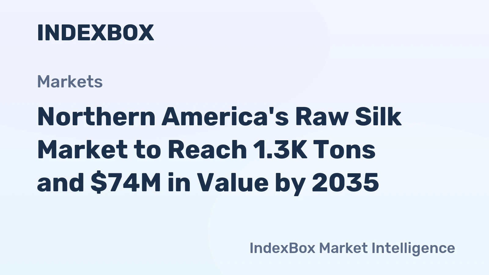 Northern America's Raw Silk Market to Reach 1.3K Tons and $74M in Value by 2035