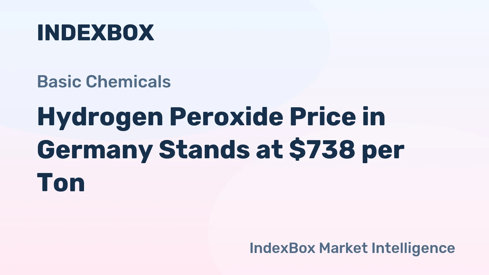 Hydrogen Peroxide Price in Germany Stands at $738 per Ton