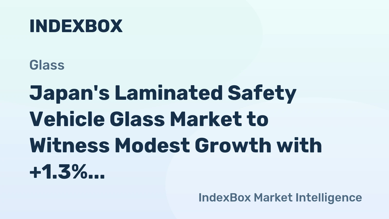 Japan's Laminated Safety Vehicle Glass Market to Witness Modest Growth with +1.3% CAGR from 2024 to 2035
